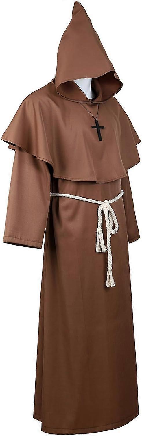 Monk Robe Priest Costume Friar Robe Medieval Costume Priest Halloween ...