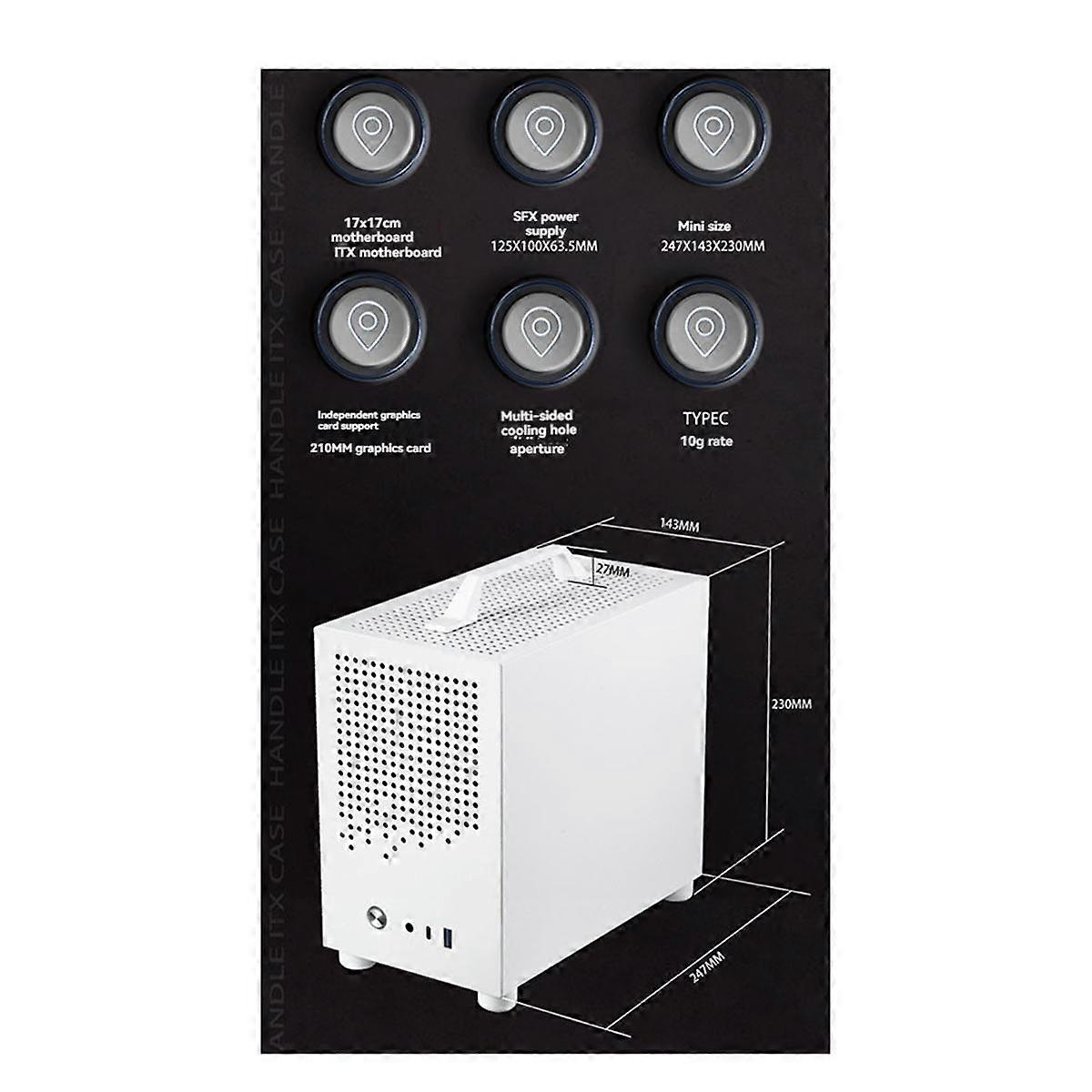 Micro-ITX Case PC Case SKTC A17 SGCC Computer Case Support Micro-ITX ...