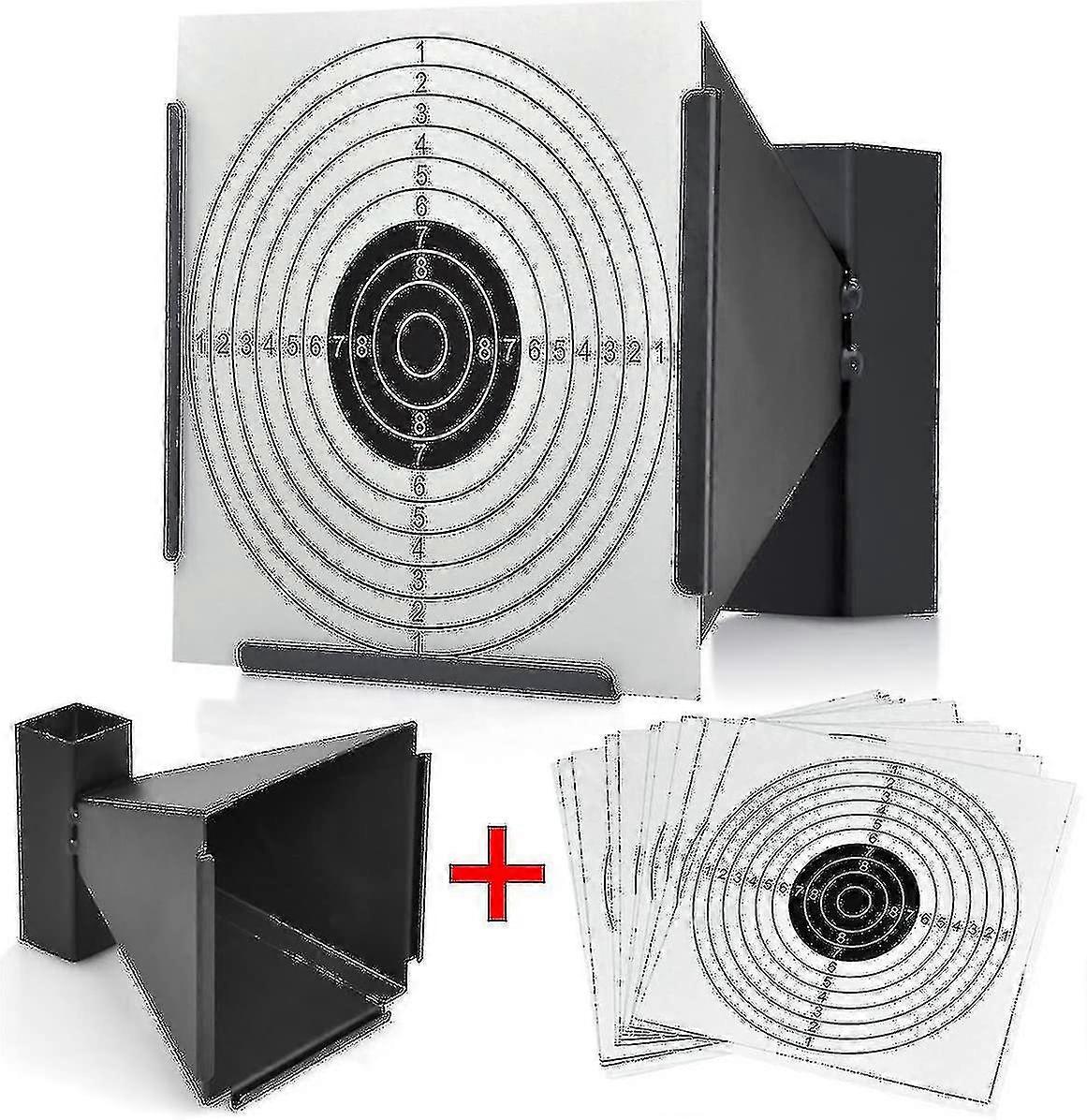 Target Holder 14 * 14cm + 100 Targets Air Rifle Pellet Trap Shooting ...
