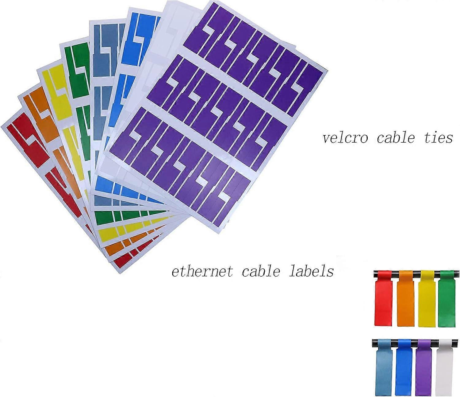 8 Sheets 8 Colors 240Pcs Cable Labels Cord Labels Printable Self ...