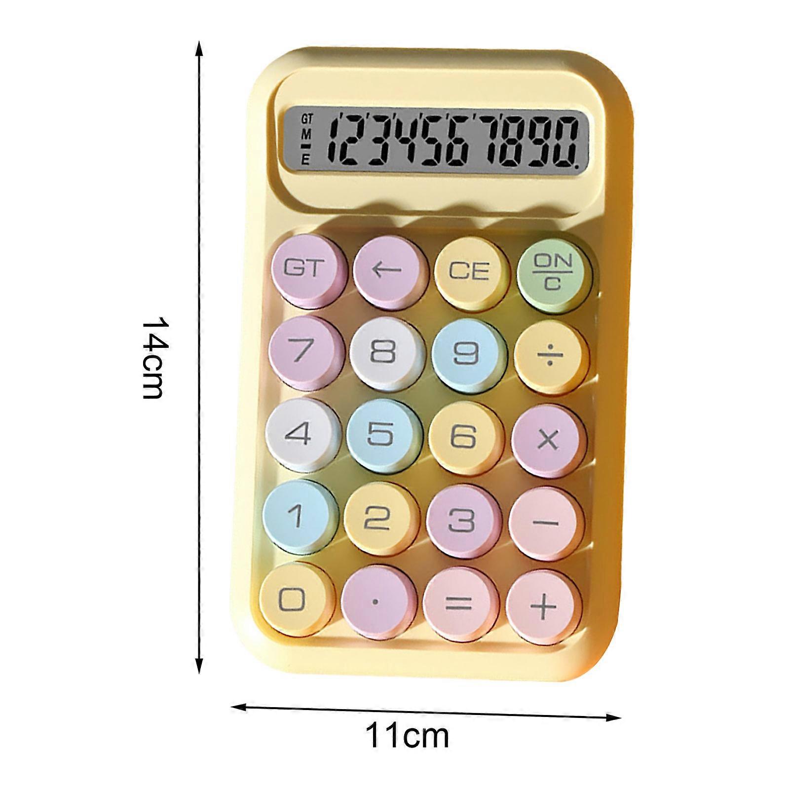Mechanical Calculator Retro Typewriter Style 10-Digit Calculator with ...