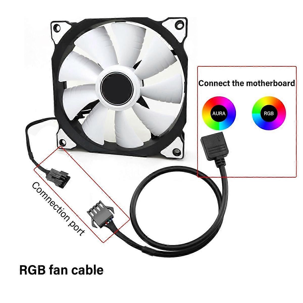4Pcs RGB Extension Cable 12V 4 Pin to SM 4Pin Female ARGB Connector ...