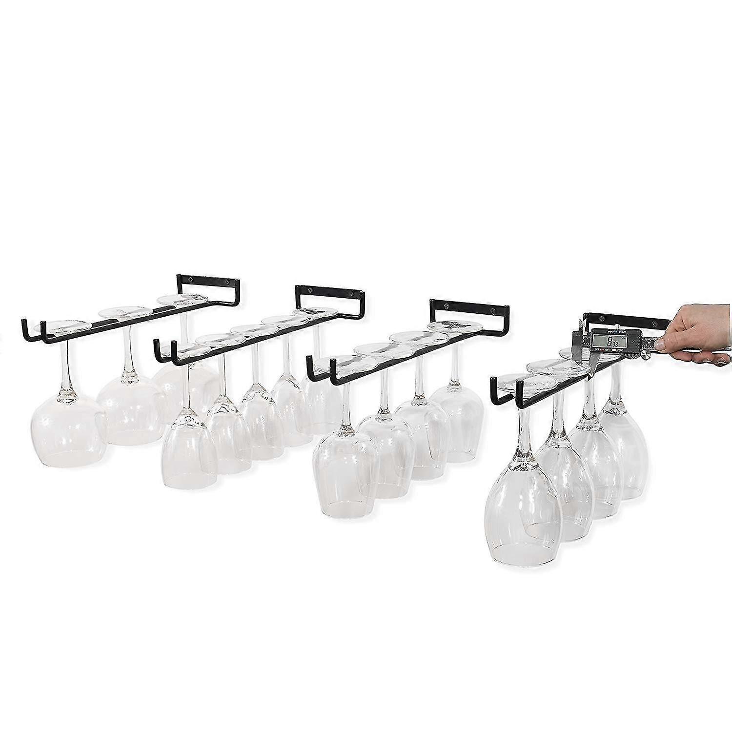 Hanging Glass Rack - Wine Glass Rack With 5 Rails For 13-18 Glasses ...