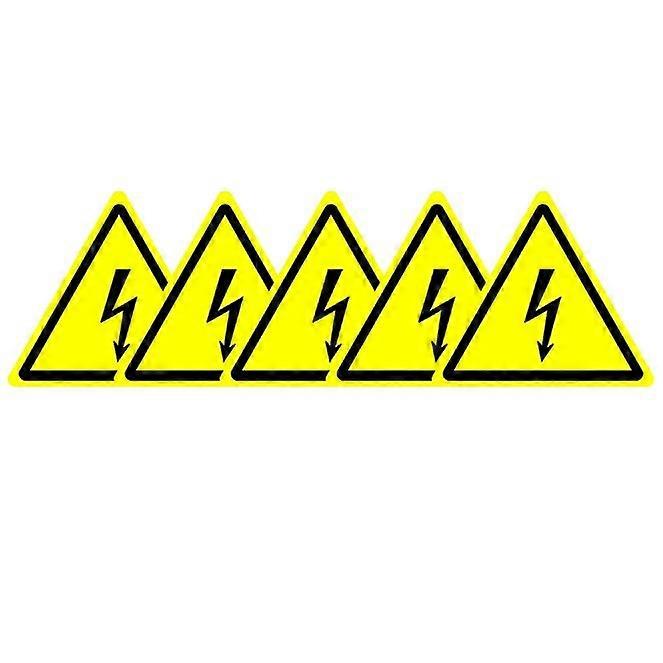 Set of 5 Stickers Displaying ISO Safety Label International Warning ...