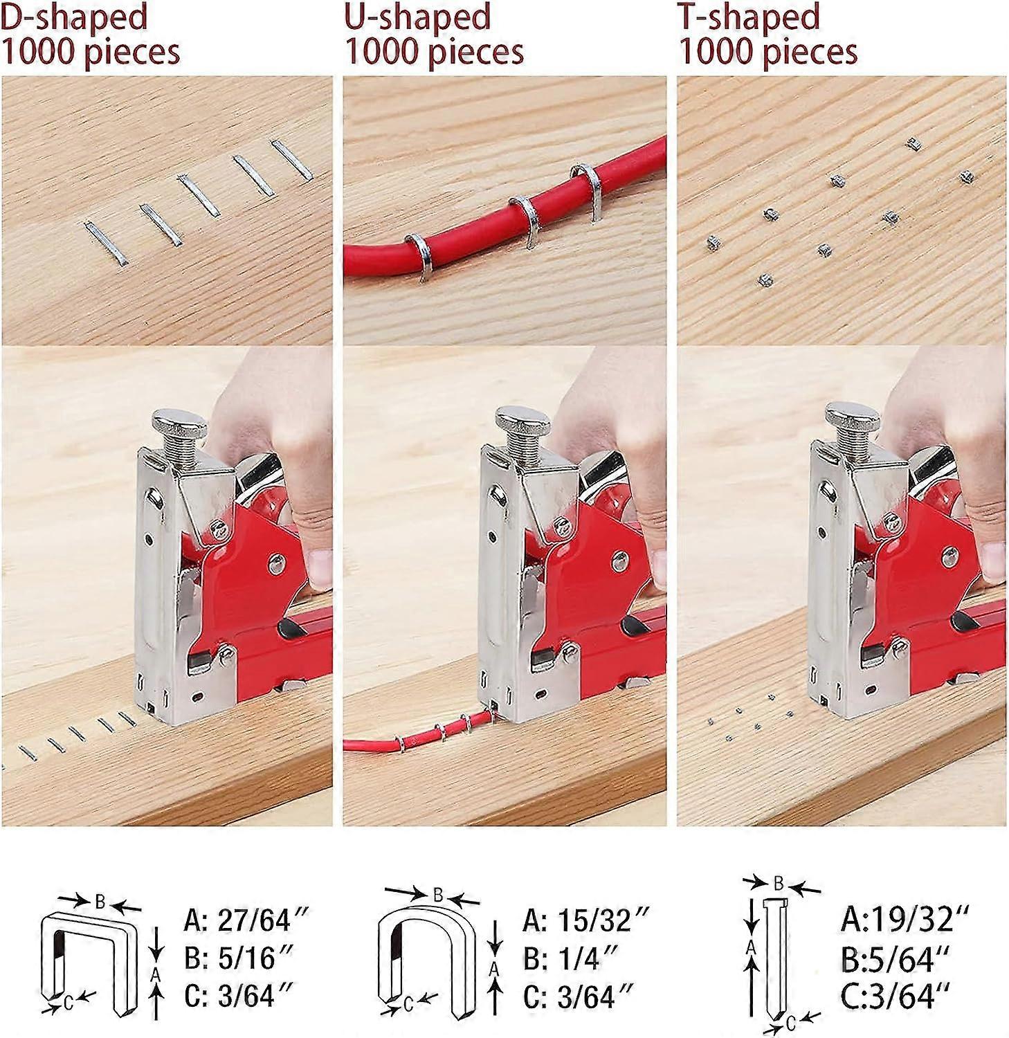 3-in-1 Heavy Duty Staple Gun, Upholstery Staple Gun with 3000 Staples ...