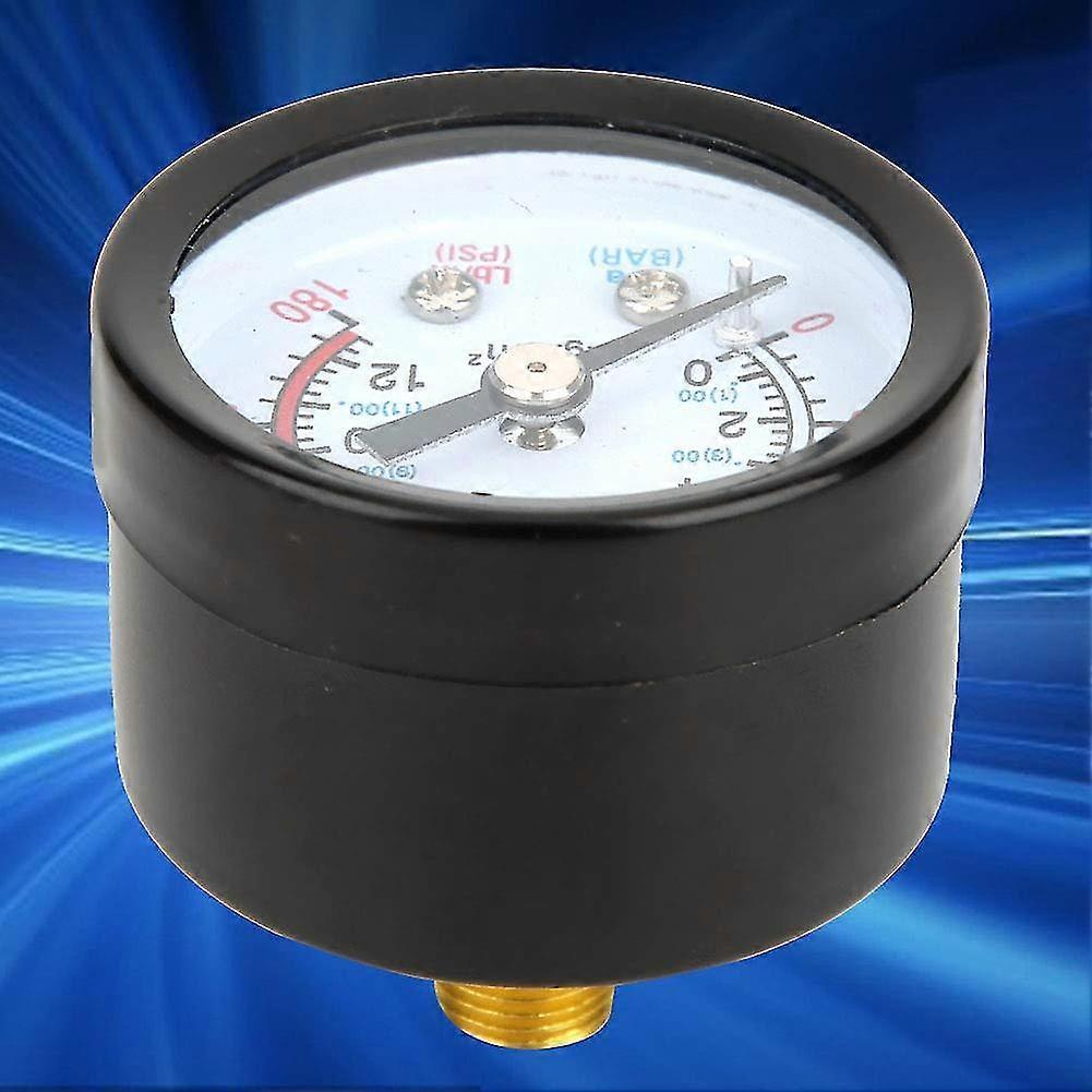 Air Compressor Gauge, Compressed Air Gauge Iron Shell Instrument Pressure Gauge For Screw ...