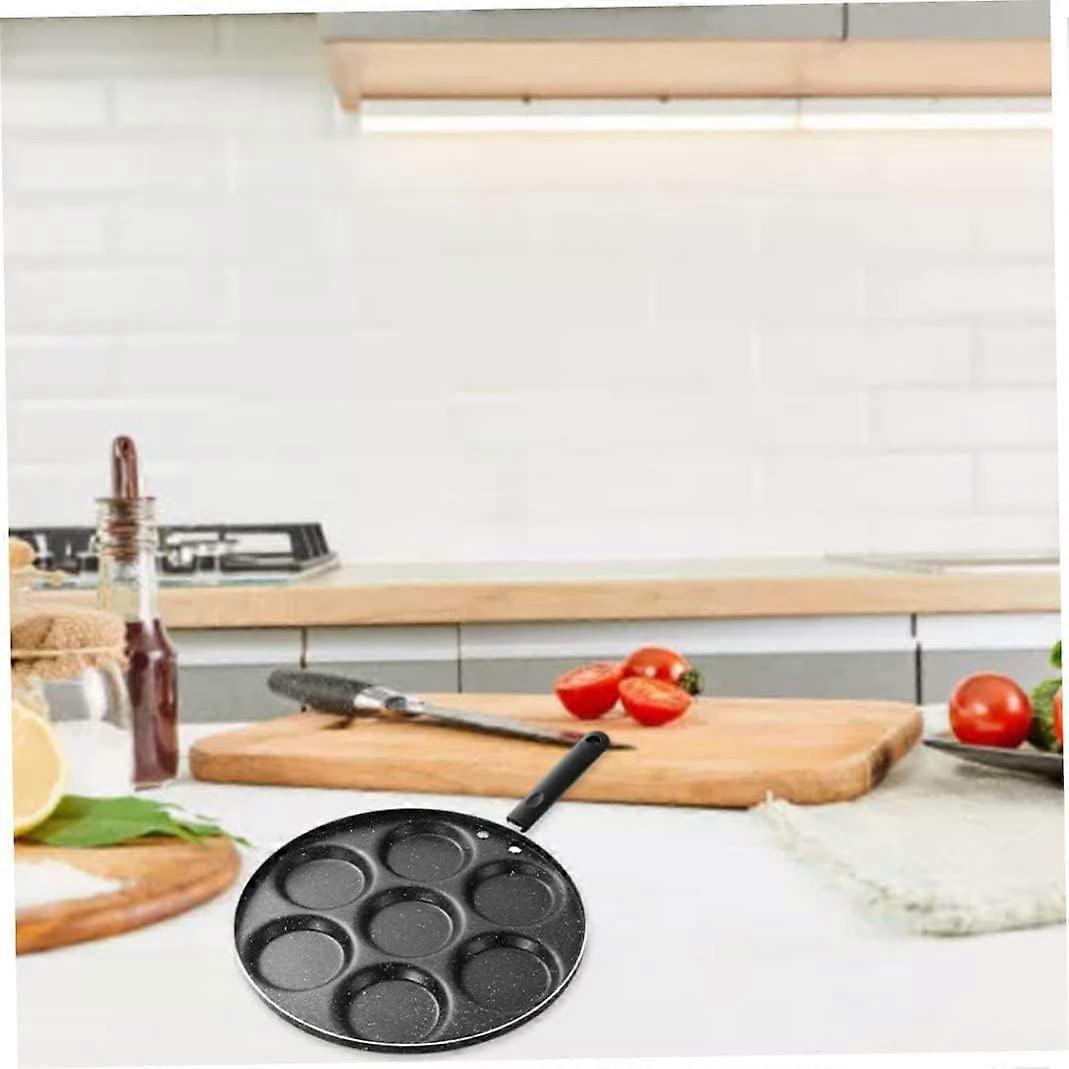 Pancake Pan,Blinis Pan with 7 Holes Mini Crepe Pan Non-Stick Fried Eggs ...