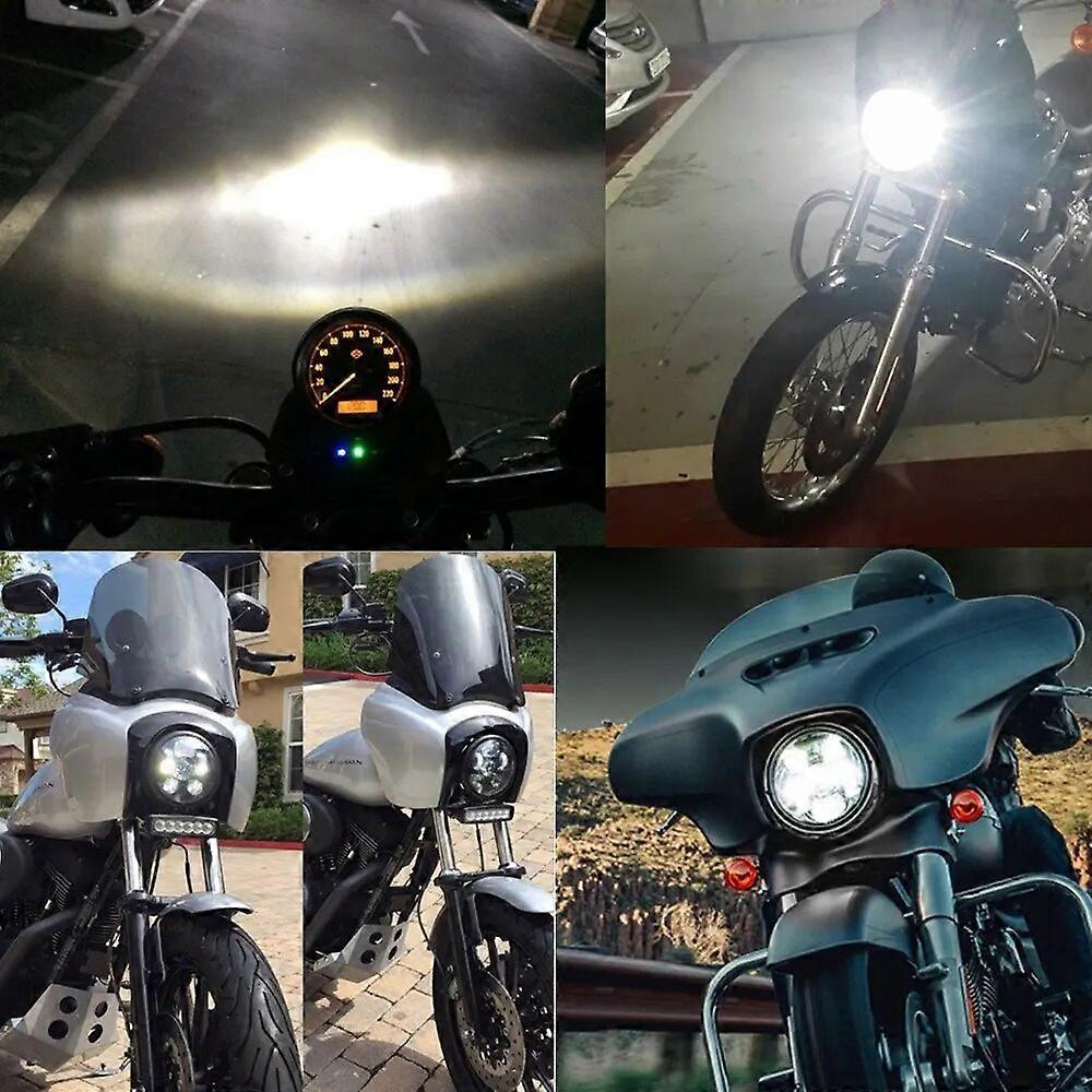DOT 5 3/4" 5.75 LED Headlight For Indian Scout Motorcycle Bobber Cafe ...
