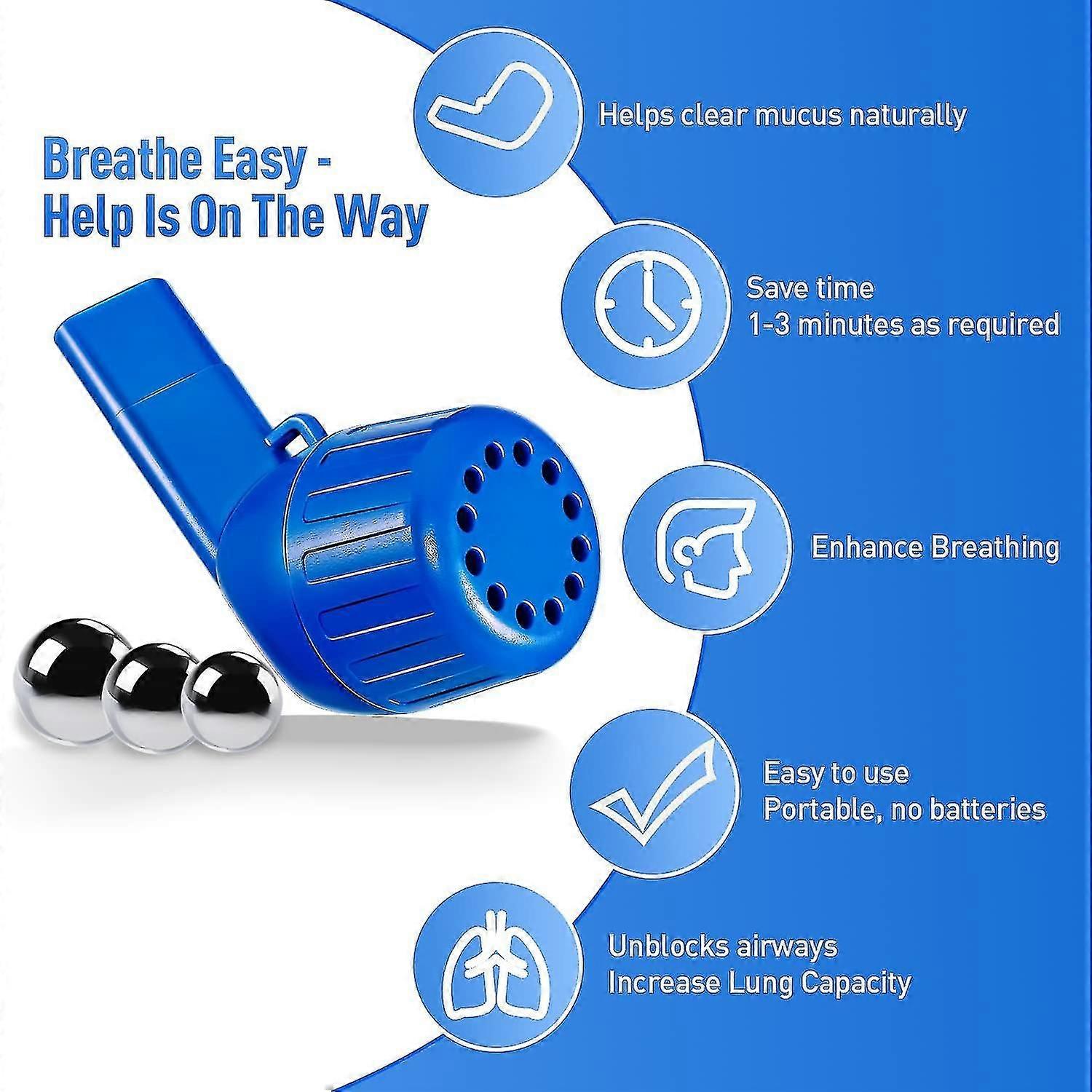 lung exerciser mucus remover - naturally clear mucus with the breathing ...