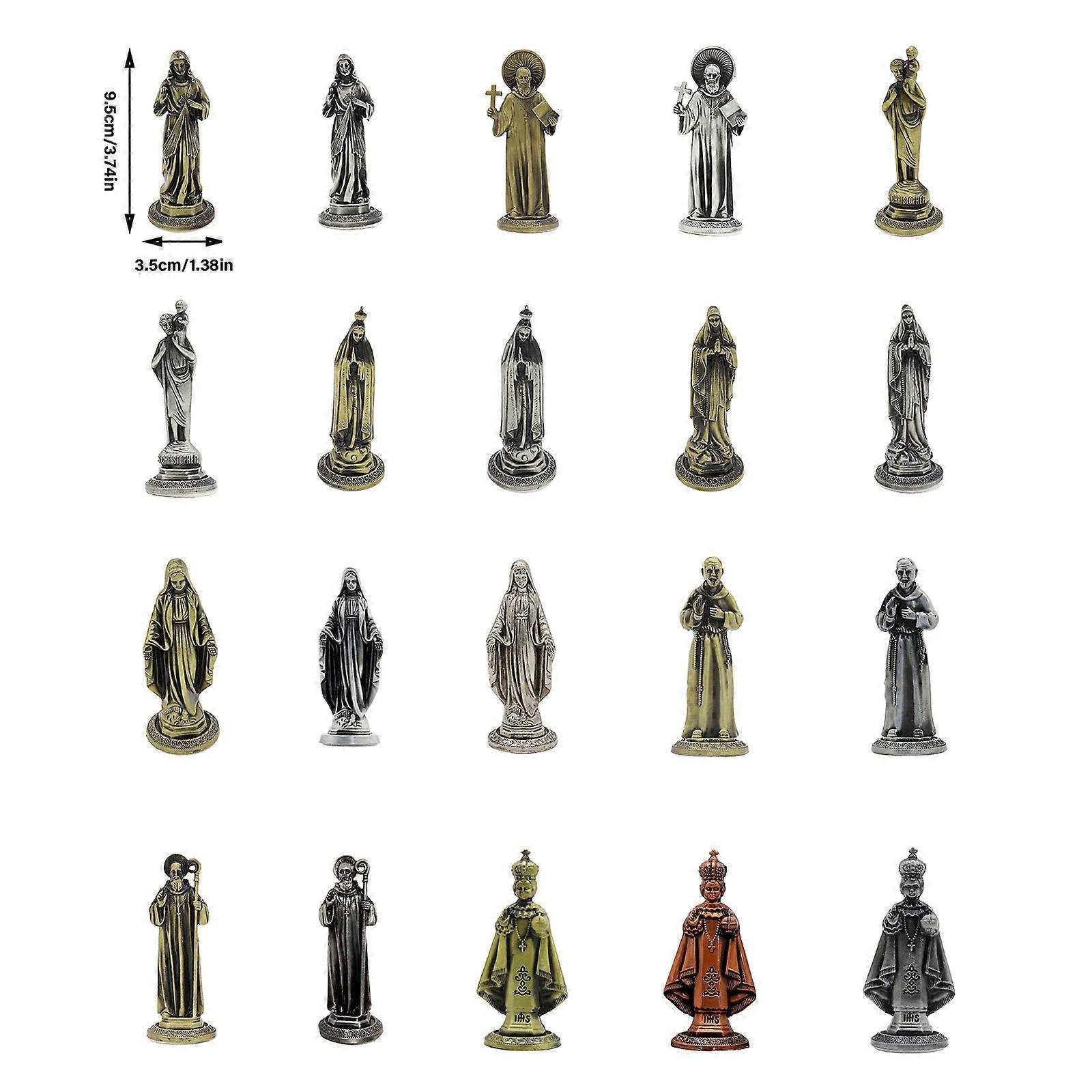 Elegant Antique Metal Maria Figure Christian Religious Standing ...