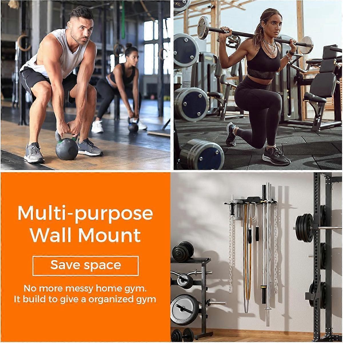 Barbell Hanger,Garage Gym Bar Wall Rack,Vertical Barbell Mount Rack ...