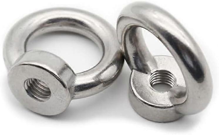 Screw Eyebolt 16 Pieces M5 Lifting Eye Nut Female Ring Nut Stainless ...