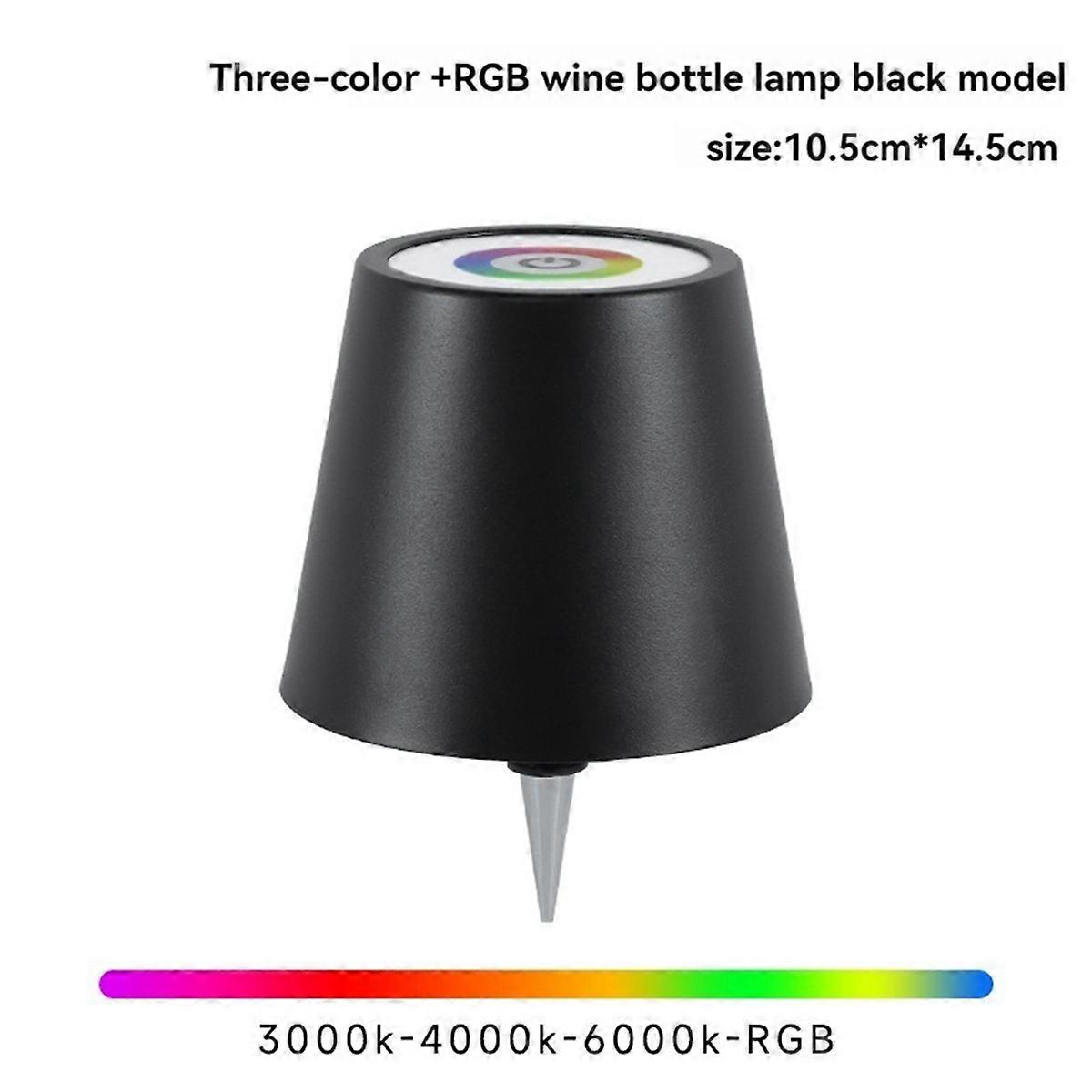 Wireless Bottle Lamp RGB Modes & 3 Color Stepless Dimming Bottle Lamp ...