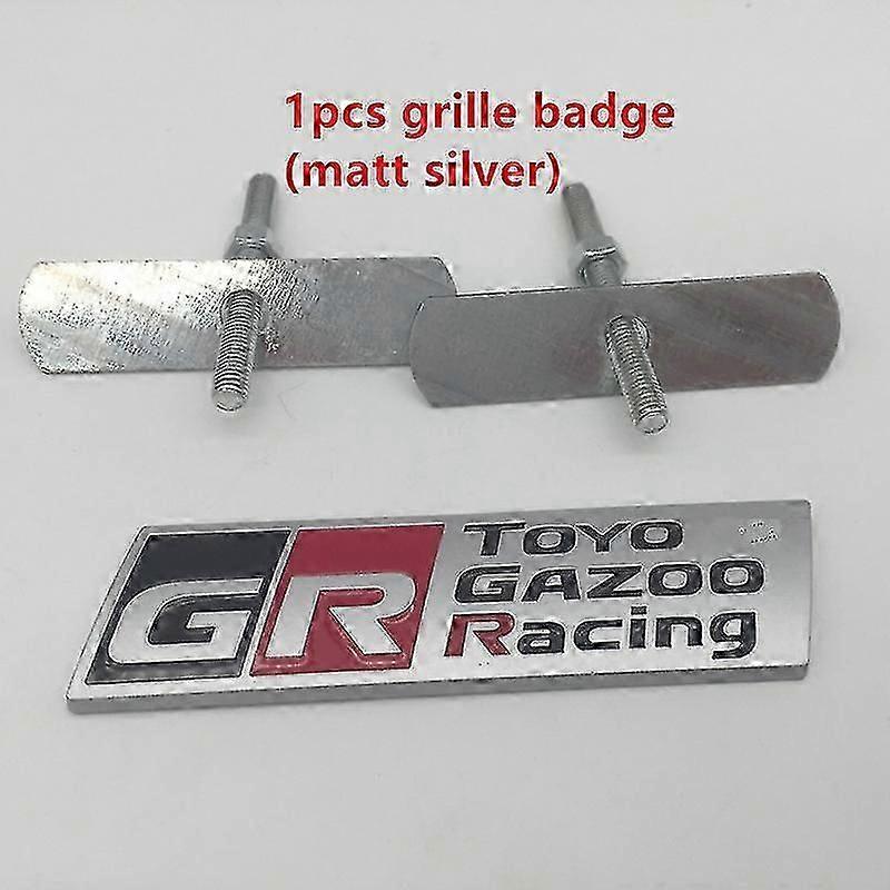 1pcs 3d Metal Gr Gazoo Racing Car Front Grille Emblem Side Fender Rear ...