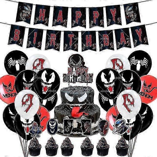 Exquisite Venom Theme Party Decoration Set Boy Superhero Birthday Party ...