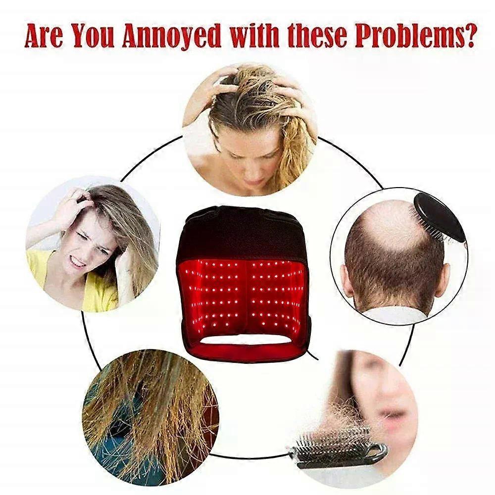 180LEDS 660NM&850NM Hair Regrowth Cap Reduces Oiliness Deep Into Hair ...