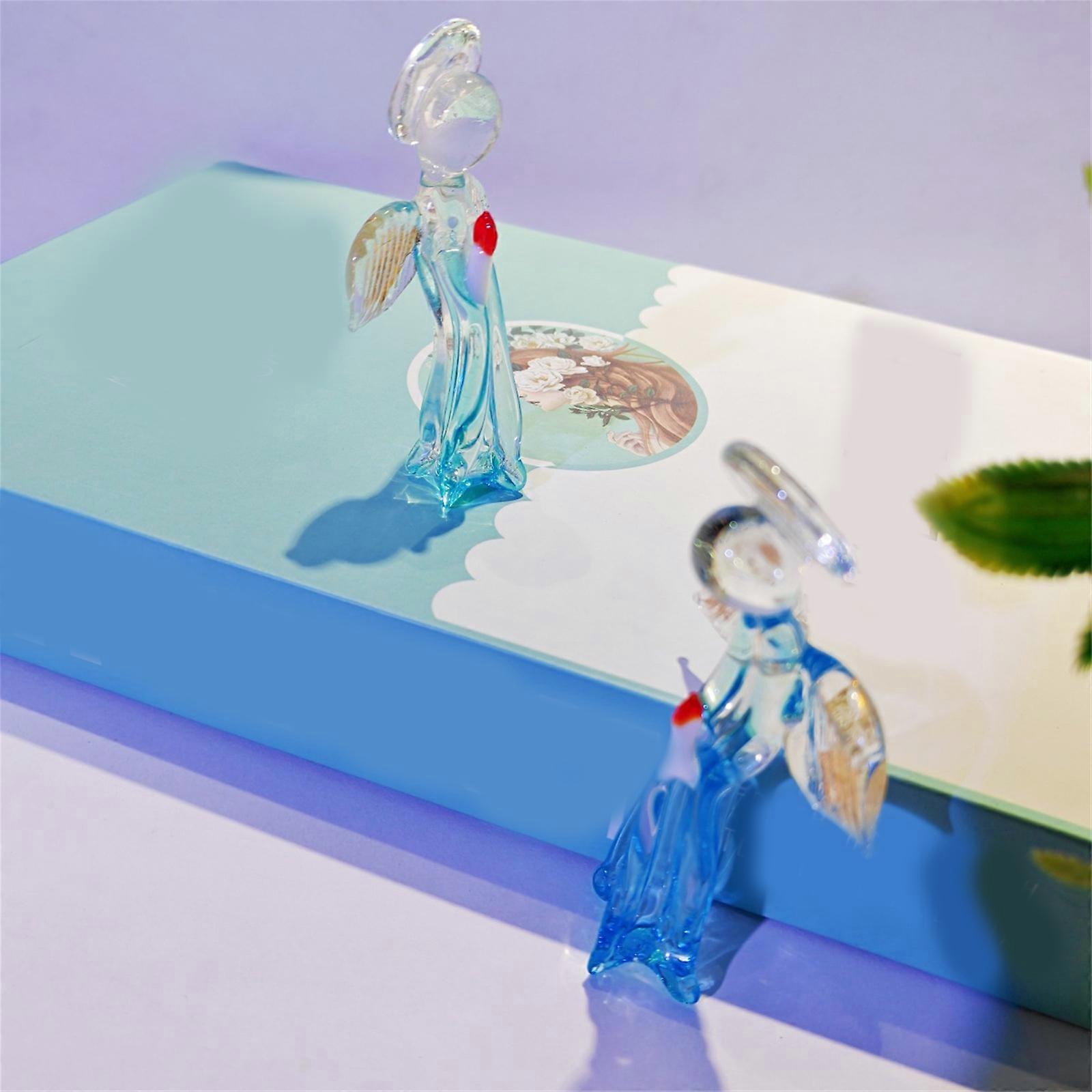 Bright Crystals Angeled Sculptures Glass Angeled Press Paper Ornament ...