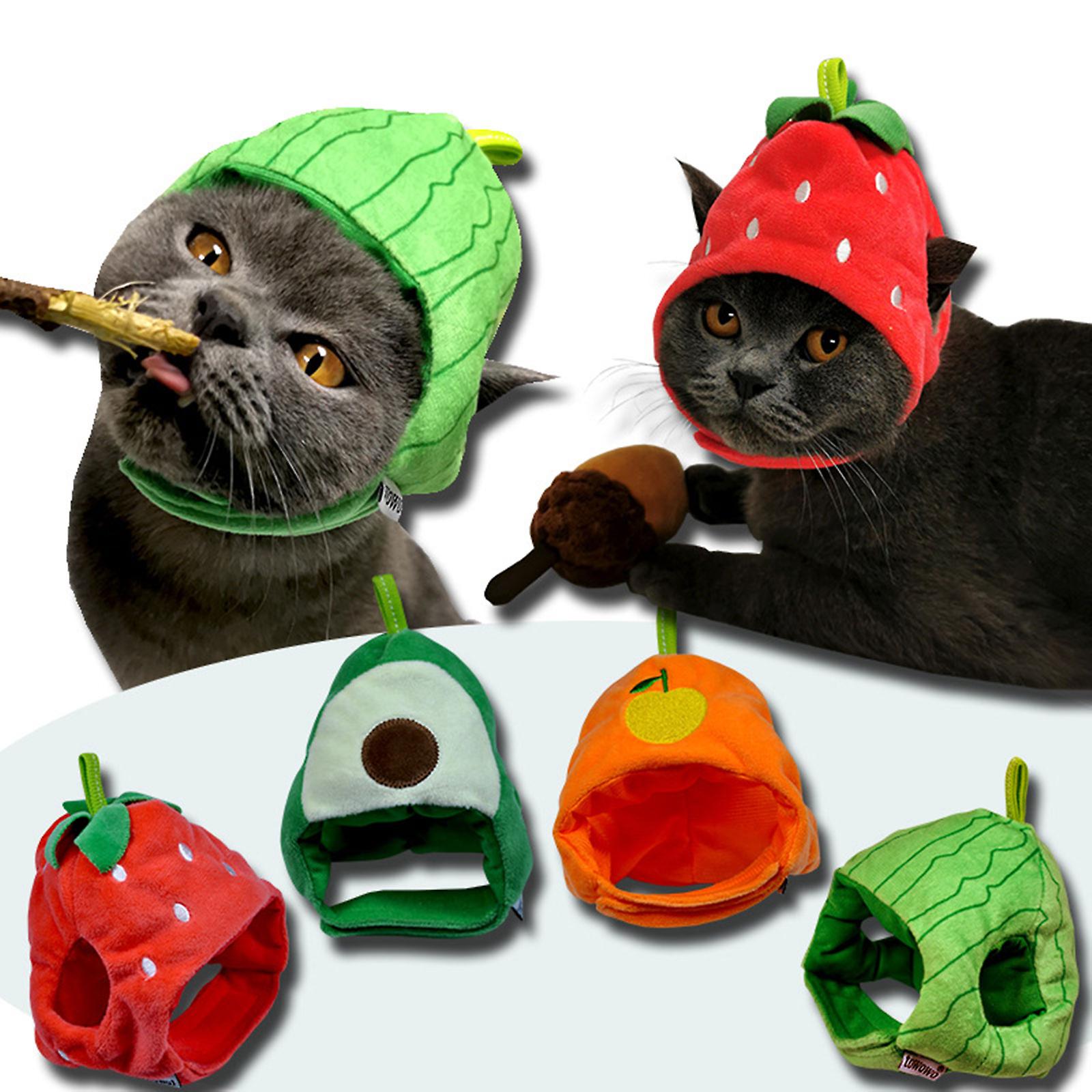 Cute Hat For Cat Fruit Dress Up Costume Pet Cap Soft Warm Headwear ...