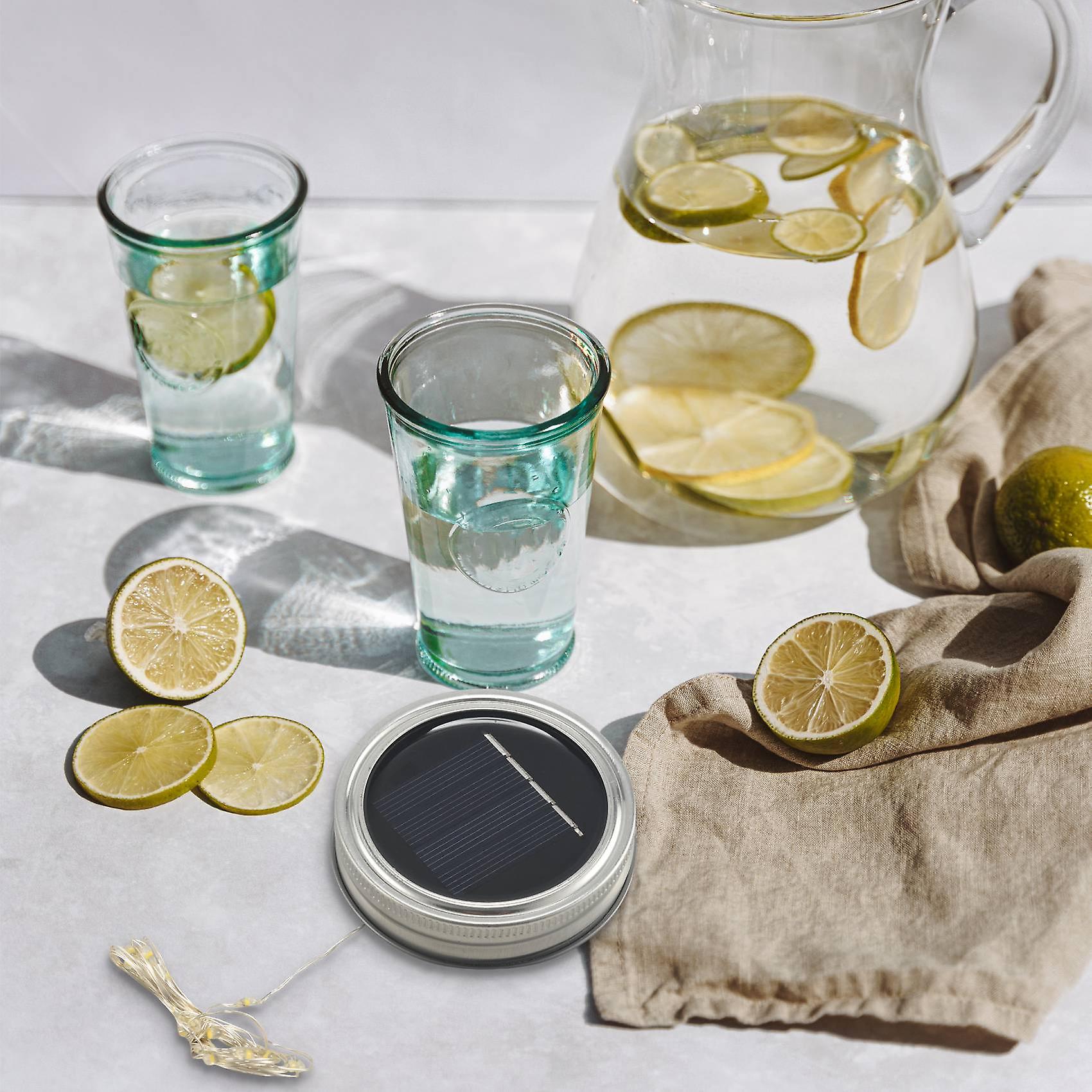 Solar Jar Lid Lights, 6 Pack 20 Led String Fairy Star Firefly Jar Lids ...