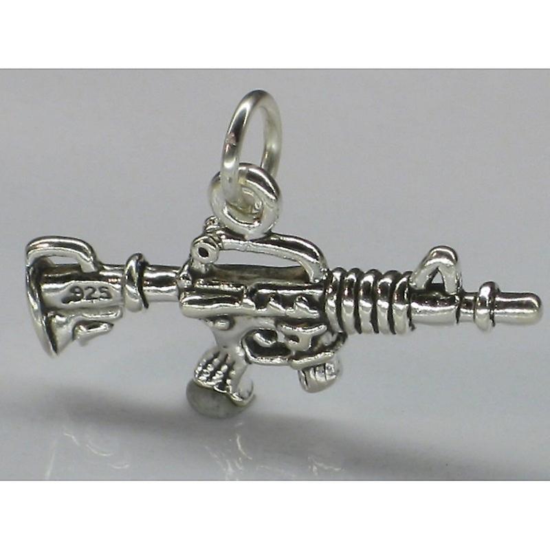 Machine Gun Sterling Silver Charm .925 X 1 Weapons And Guns Charms ...