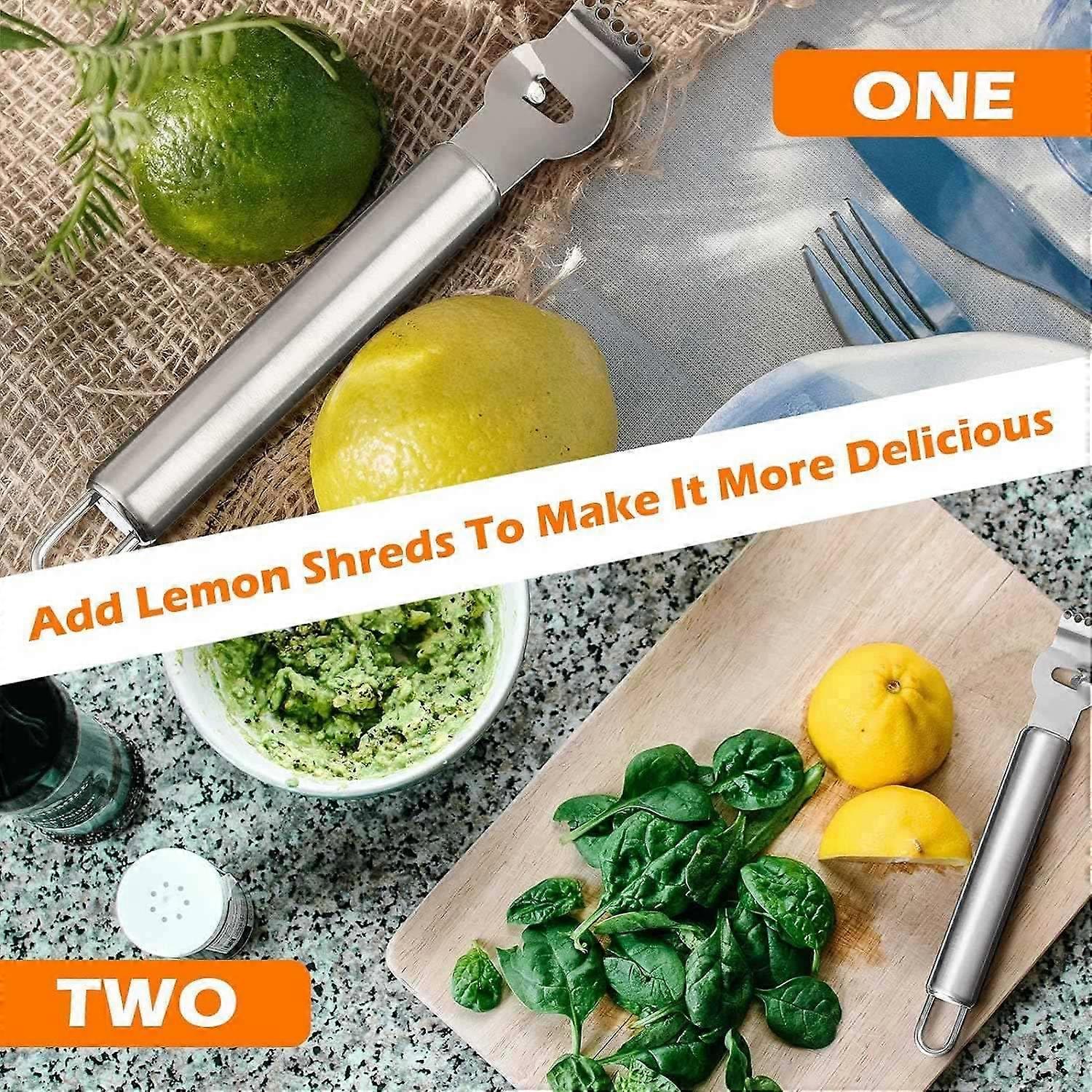 Lemon Zest Peeler, Professional Lemon Zester with Cinnamon Knife ...