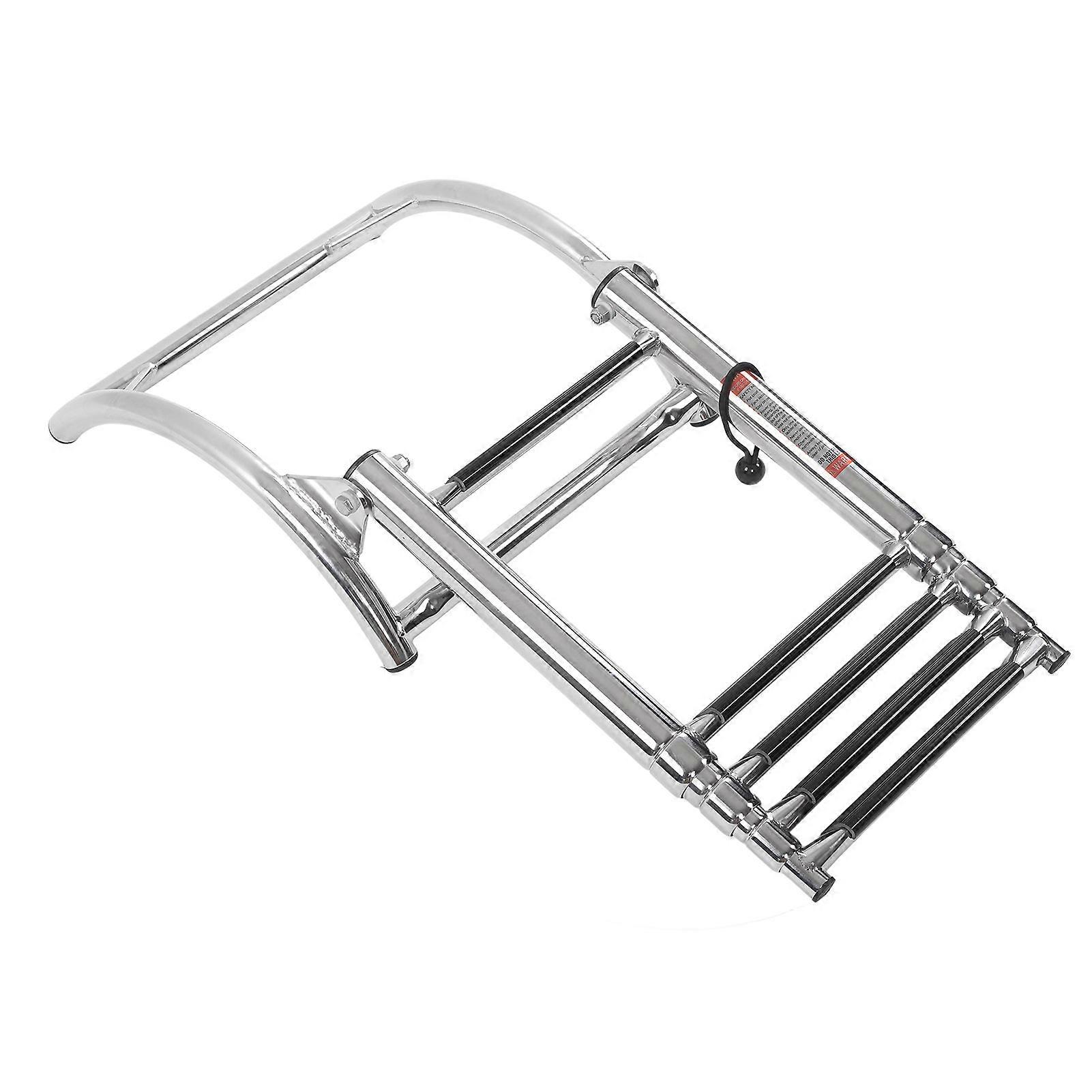 Boat Dock Ladder 4 Steps 316 Stainless Steel Polished Finish Folding ...