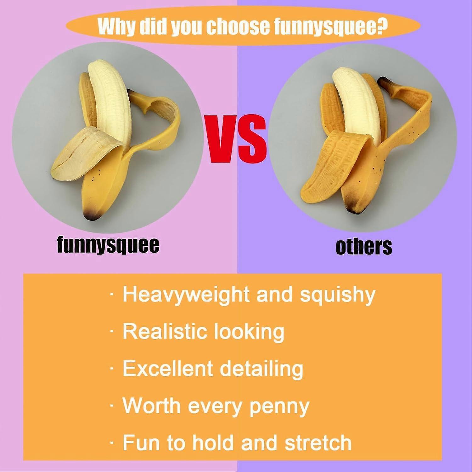 Banana Squishies Stress Relief Soft Scented Simulation Bananas Fruit ...