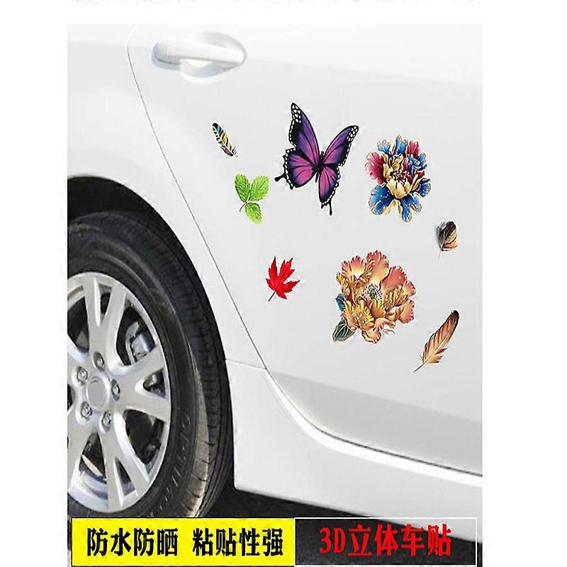 Car Feather Car Stickers Small Stickers Body Scratches Cover Up ...