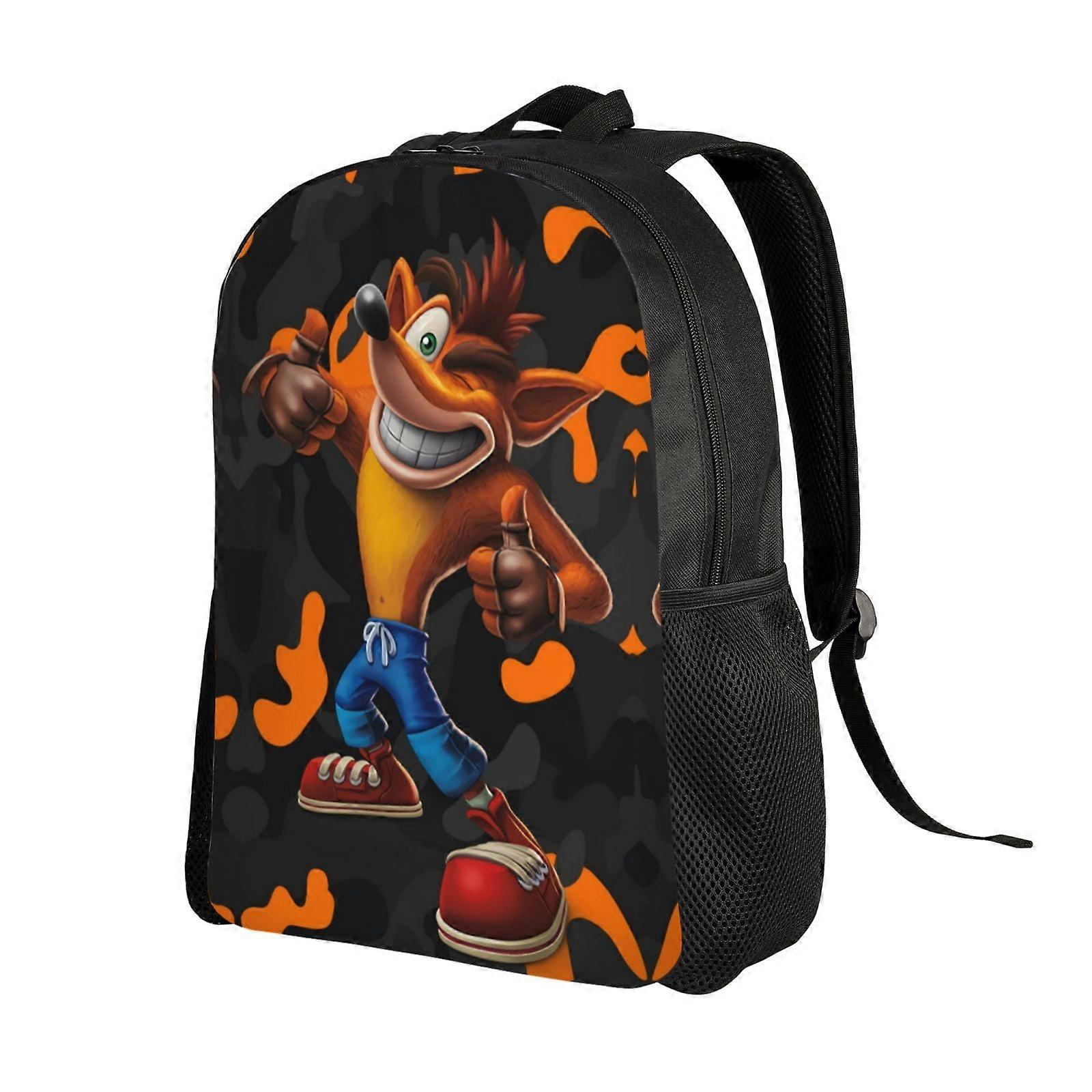 Crash Bandicoot Cute Backpack Daypack for Travel Anime Bag Notebook Bag ...