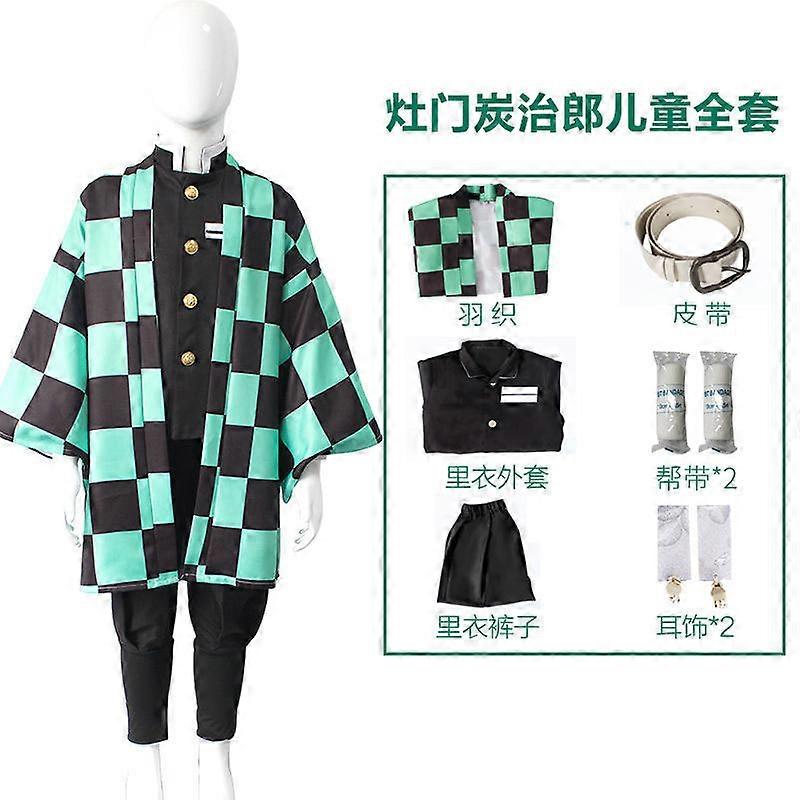 Demon Slayer Kimetsu no Yaiba Tanjirou Kamado Cosplay Kostym Kimono ...