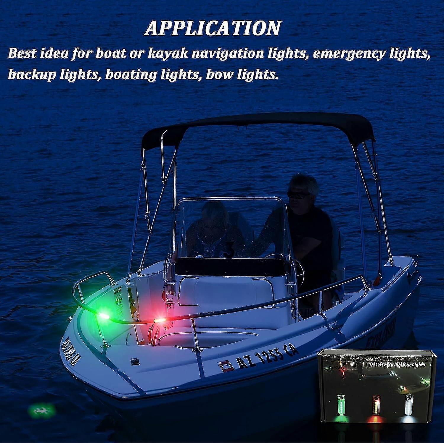 Kayak Navigation Lights Stern Lights Battery Operated, Waterproof Kayak ...