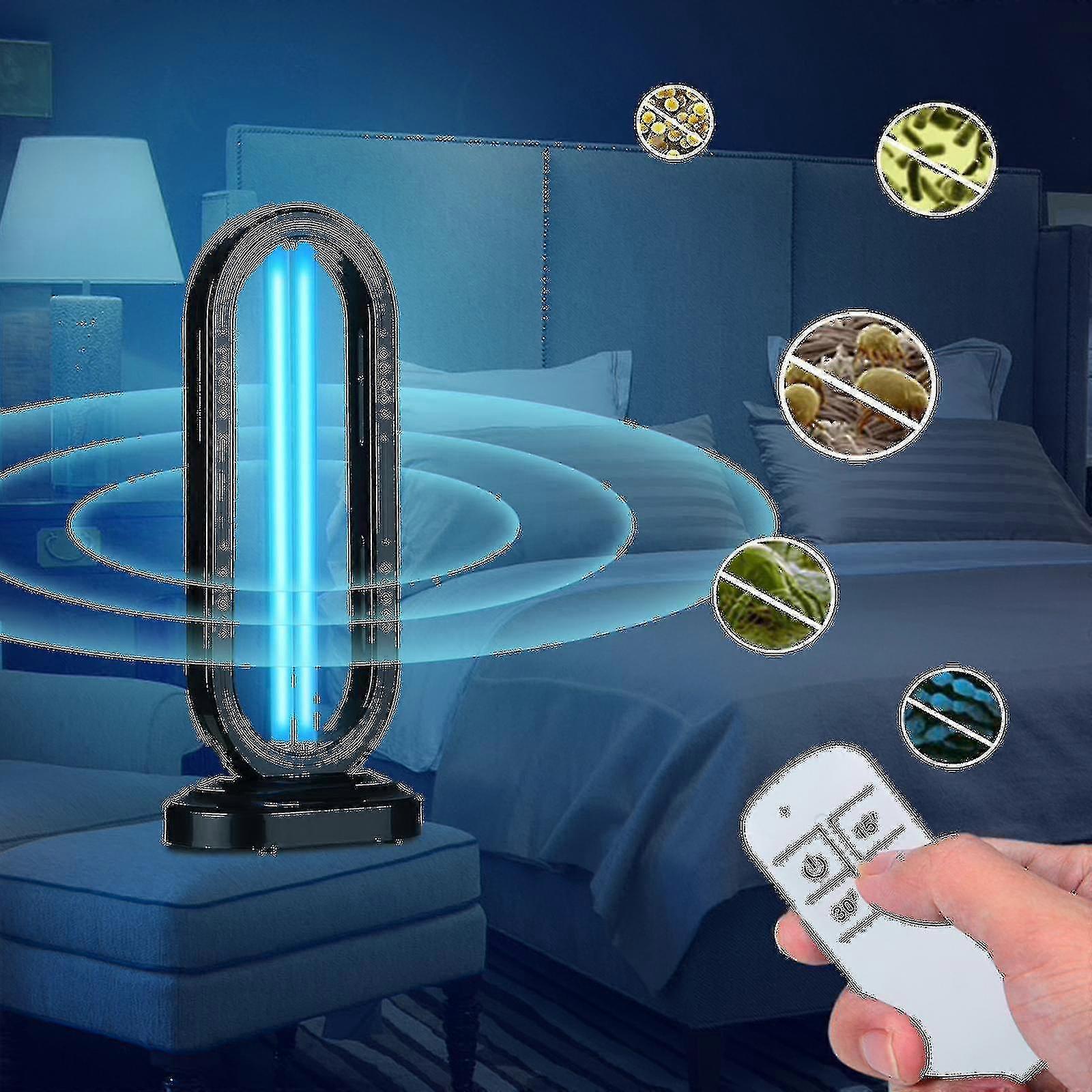 38w Ultravioet Uv Lamp With Remote Control Standing Uvc Cleaning Light ...