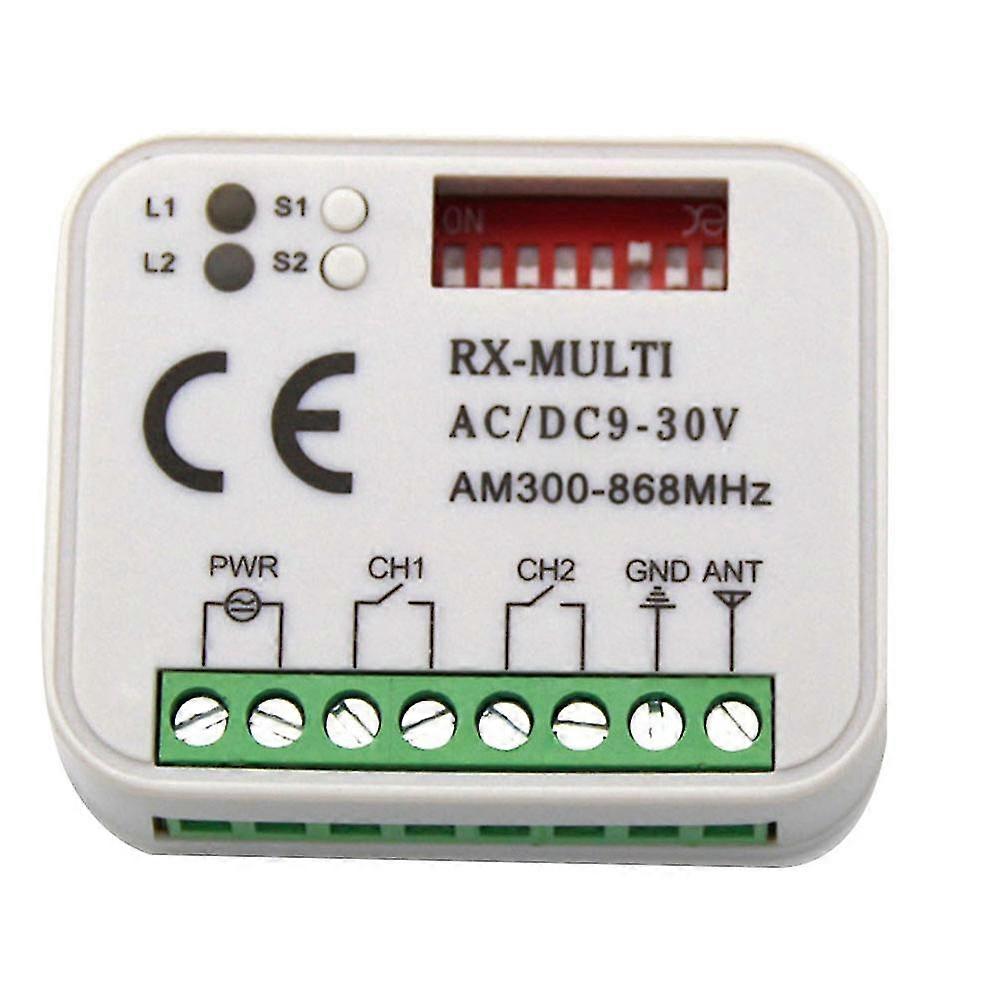 Garage Gate Remote Receiver 433 868mhz Rx Multi 300-900mhz Ac/dc 9-30v ...
