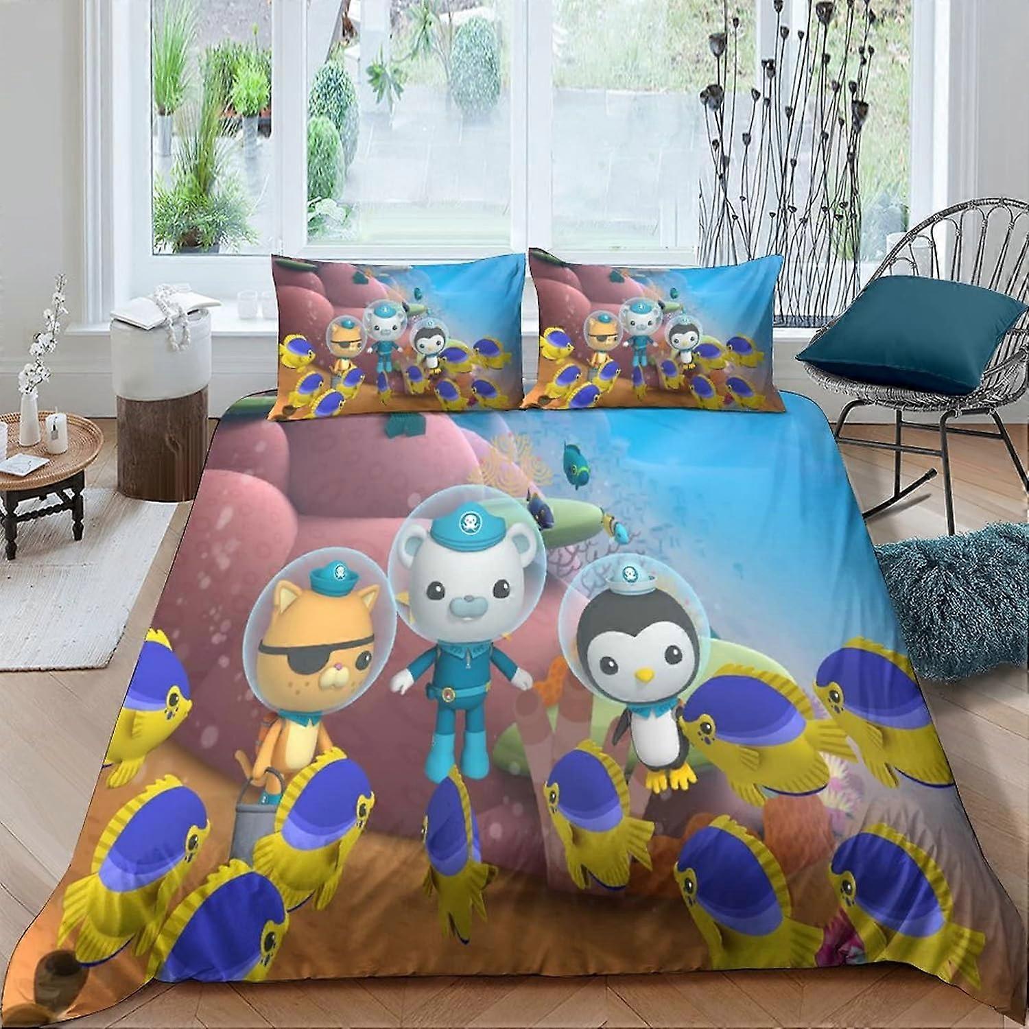 Octonauts påslakanset Tecknad 3D digital utskrift Pojke och flicka ...