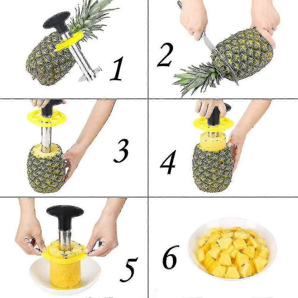 Pineapple Cutter Slicer And Corer: [3-in-1] Stainless Steel Pineapple ...