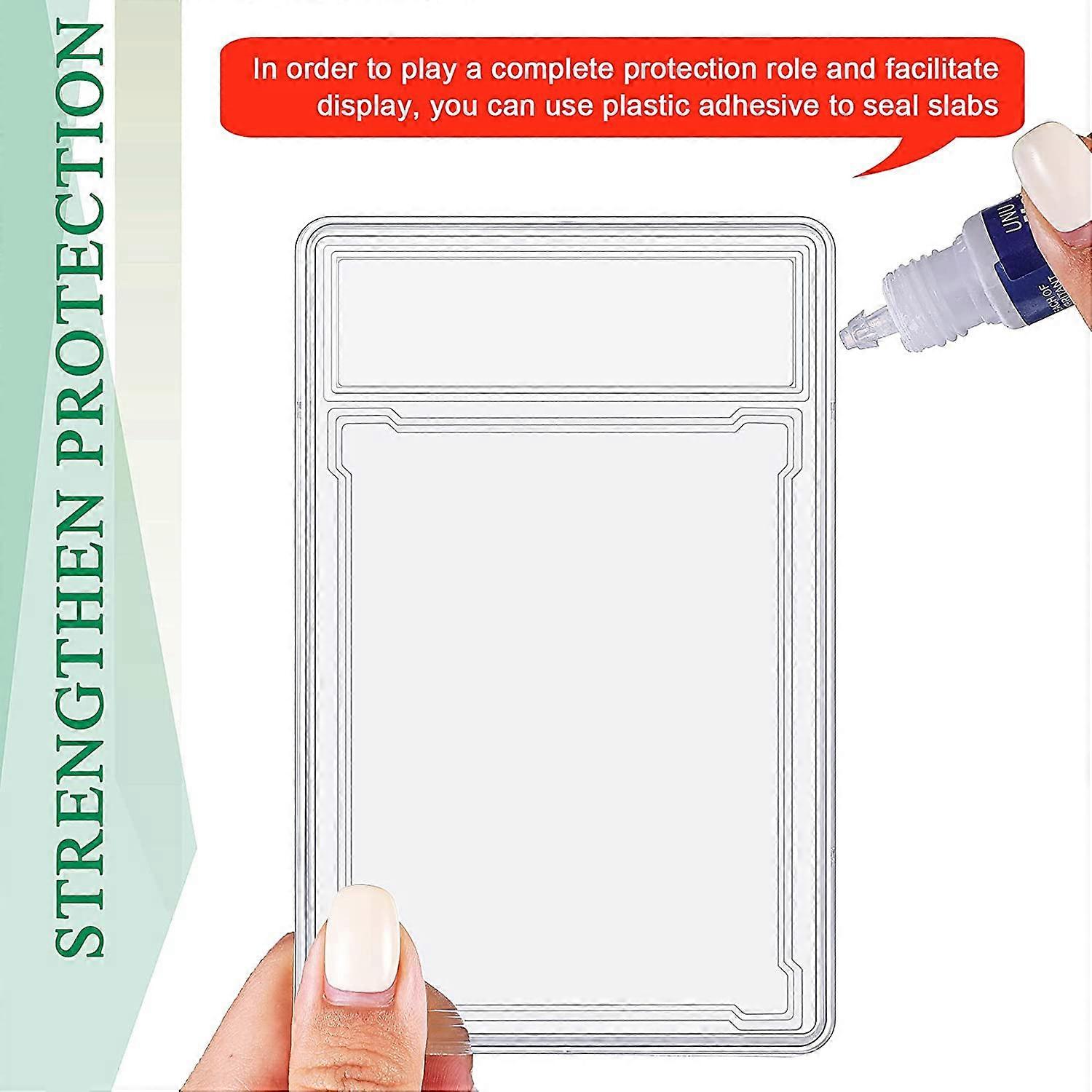 10 Pcs Trading Cards Protector Case Acrylic Clear Graded Card Holders ...