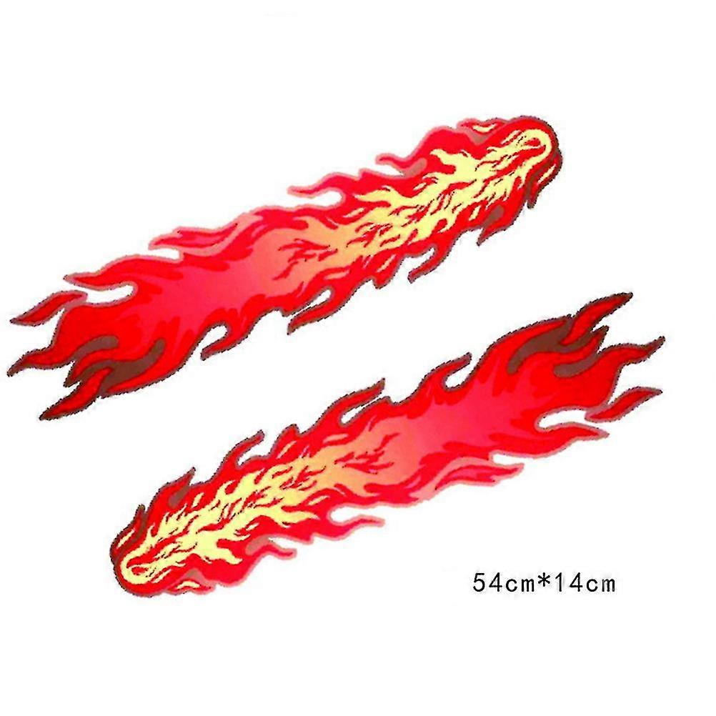 2 Sheets Stickers Car Flame Sticker Diy Car Sticker Sticker Fir Car Car ...