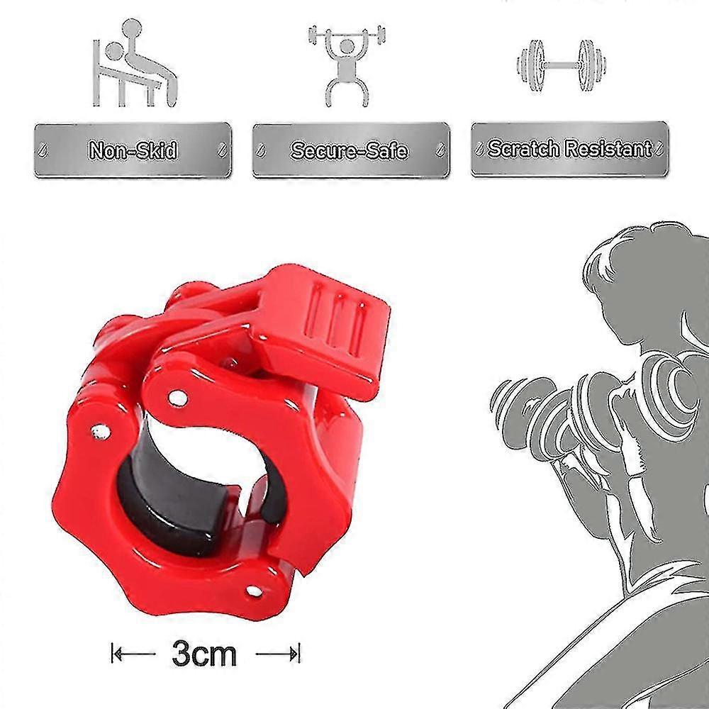 2 Pcs Gym Barbell Clamps Quick Release Barbell Collar Clips | Fruugo UK