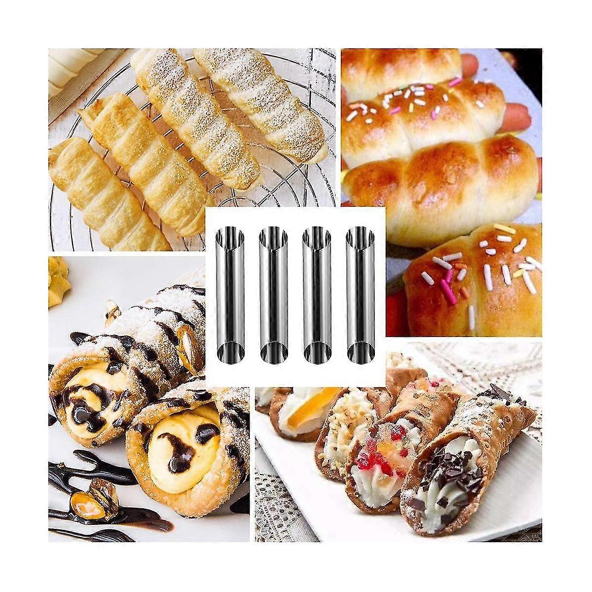 30pcs Cannoli Tubes Forms Set Stainless Steel Non-stick Cream Horn ...