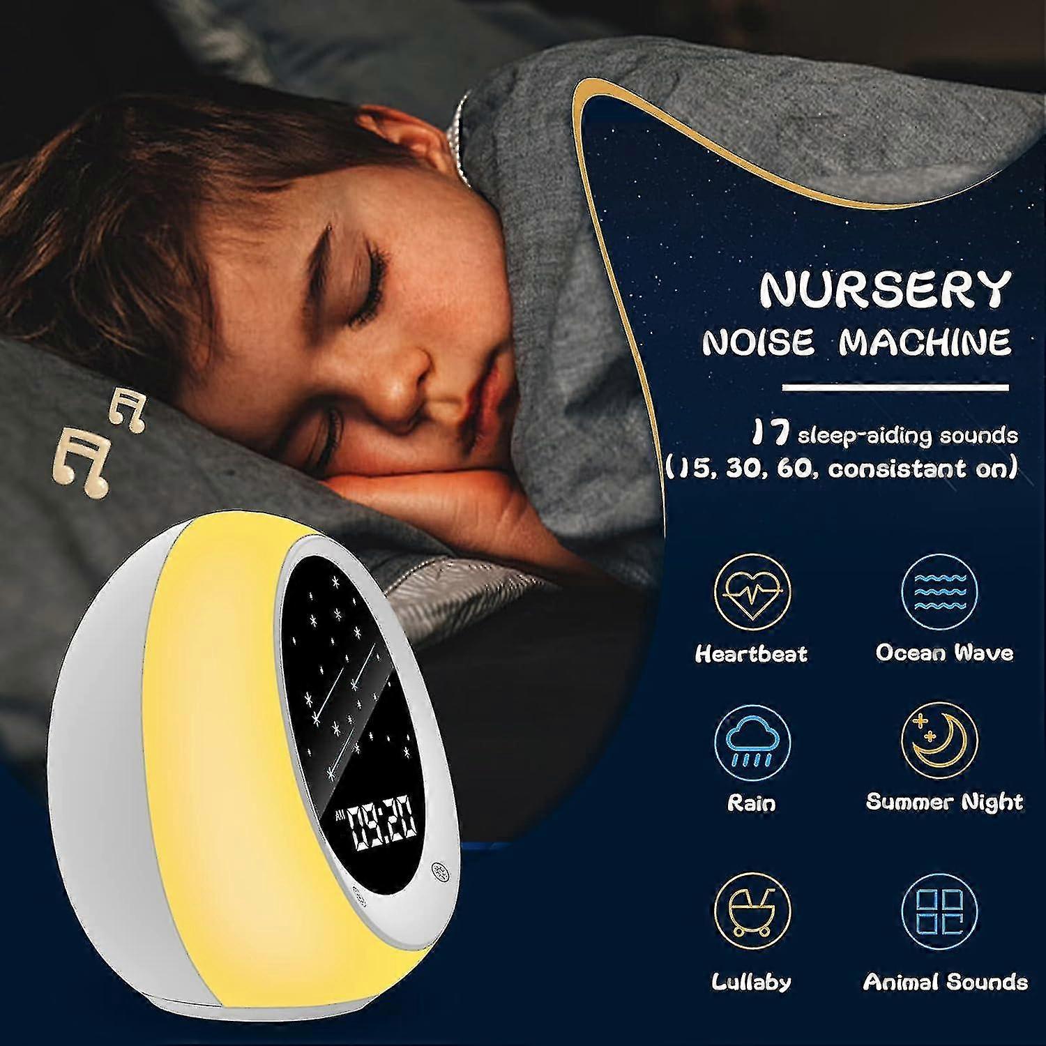 Routine Helper Sleep Trainer, Kids Alarm Clock,nursery Noise Machine ...