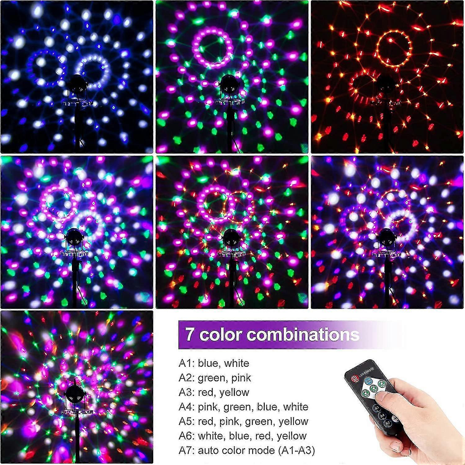 360 Rotating Disco Ball Led Party Light Music Activated Disco Light ...