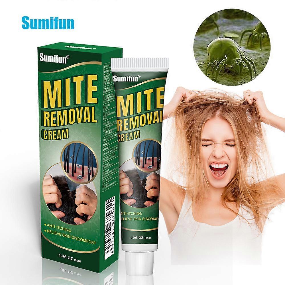 30g New Mite Removal Ointment Anti-itching Scabies Kill Head Lice Skin ...