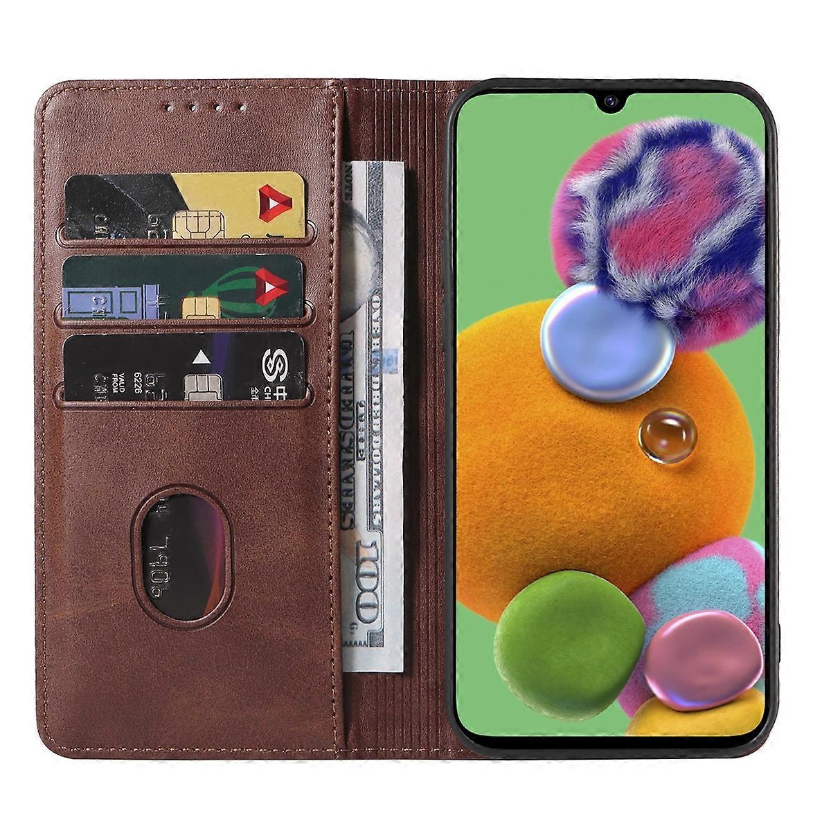 For Samsung Galaxy A90 5G Magnetic Closure Leather Phone Case | Fruugo UK