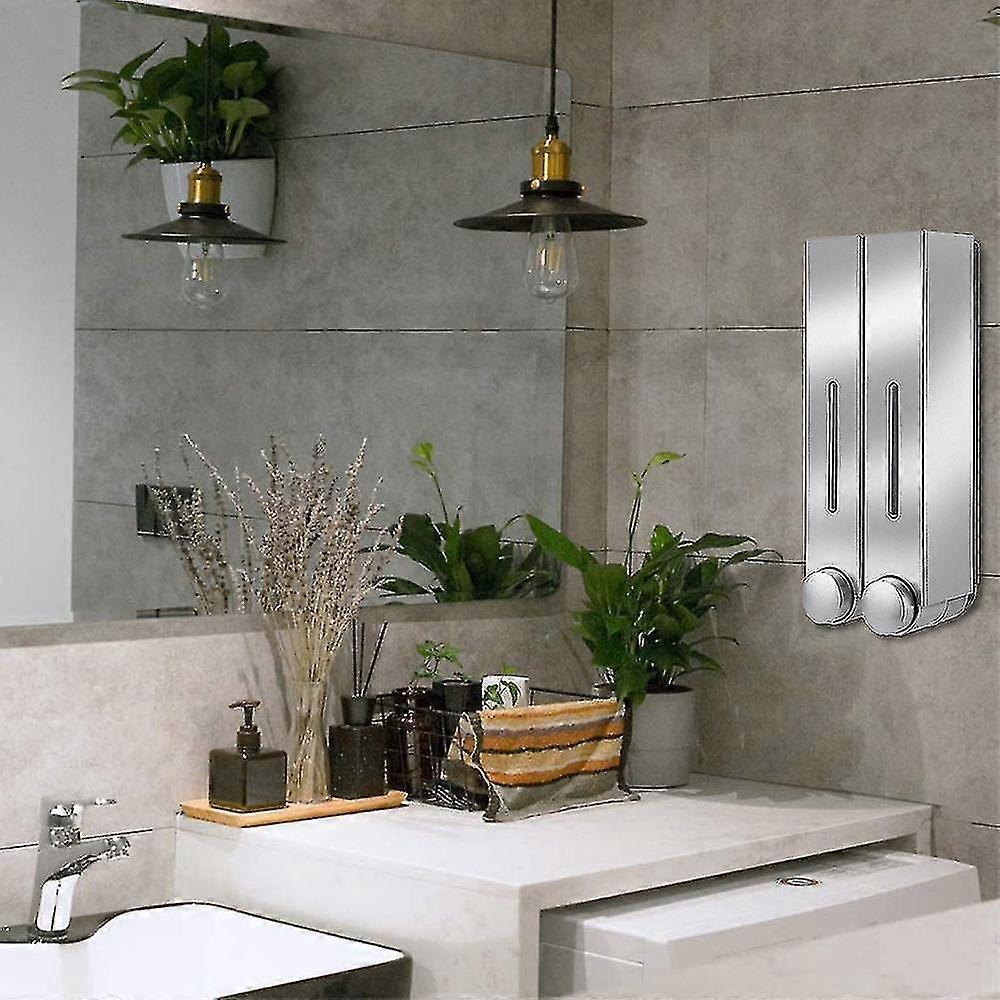 2/3-chamber Wall Mounted Bathroom Shower Pump Dispenser And Organizer ...