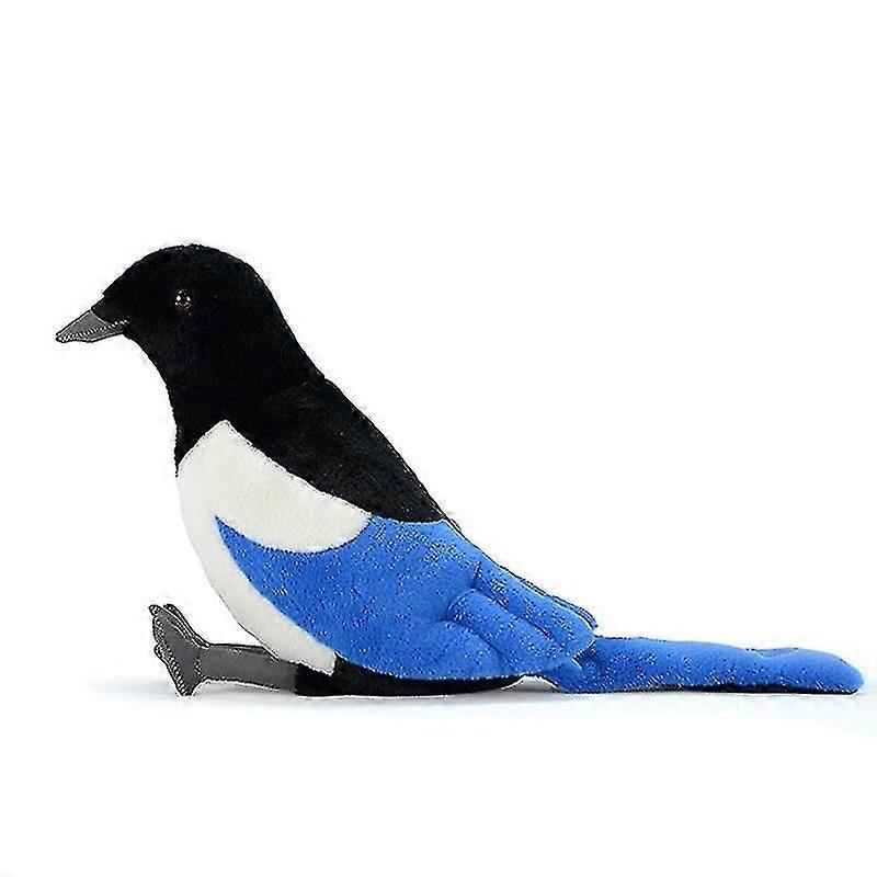 Simulation Stuffed Eurasian Magpie Plush Toy Pica Pica Model Soft Kids ...