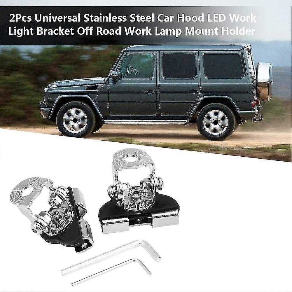 Universal Hood Mount Led Light Bar Mounting Brackets (2pcs ...