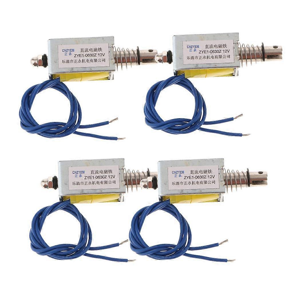 4x Linear Mini Push Pull Solenoid Electromagnet Reset DC12V | Fruugo UK