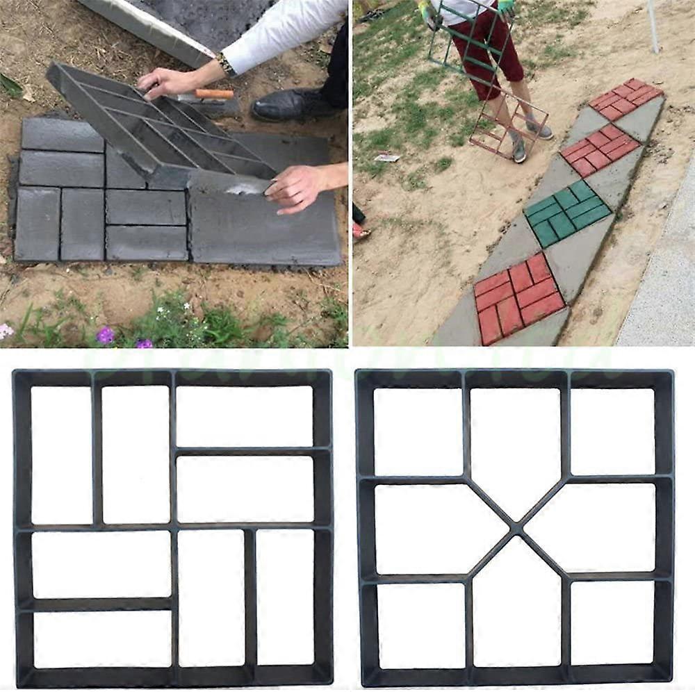 Plastic Paving Mold 40 x 40cm for Garden Patio Driveway Patio Yard ...