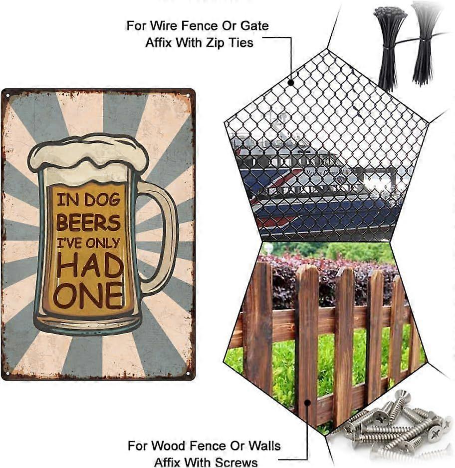 Beer Cup Metal Tin Sign Funny Words Vintage Metal Signs Beer Cup Wall ...