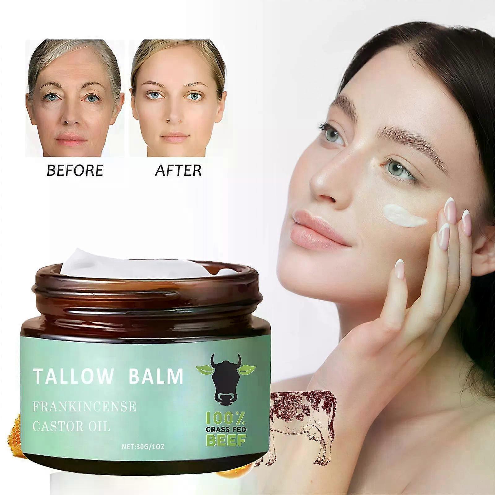 Tallow of Grass-Fed Cattle with Frankincense Oil and Castor Oil, Beef ...